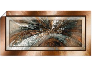 4059745025492 - Wandbild ARTLAND Gold Abstrakt 1 Bilder Gr B H 40 cm x 20 cm Poster Gegenstandslos 1 St braun Bild Metallbild Metallbilder Bilder als Alubild Leinwandbild Wandaufkleber oder Poster in versch Größen