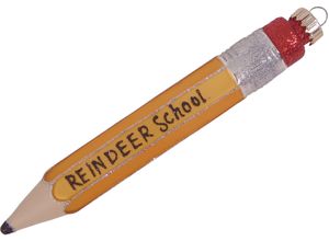 0024762702040 - Christbaumschmuck KREBS GLAS LAUSCHA CBK70204 Weihnachtsdeko Christbaumschmuck gelb (gelb rot) B2cm H2cm T15cm Glas Weihnachtsbaumschmuck Bleistift aus Glas