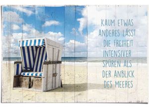 8714597527704 - Poster REINDERS Freiheit am Strand Spruch blau (farbe bild(er) blau) B915cm H61cm Papier Bilder