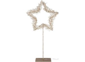 4003529921777 - Dekostern CREATIV LIGHT Weihnachtsstern Weihnachtsdeko gold (champagner) B35cm H85cm Metall Dekosterne aus Metall