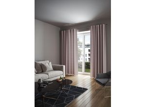 4025358028090 - Vorhang MY HOME LONDON rosa (rosé) B135cm H235cm Polyester Gardinen Sicht- und Lichtschutz 135 x 235cmMelange-Optik