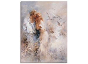 4057738454168 - Wandbild ARTLAND Dichte Harmonie Bilder Gr B H 30 cm x 40 cm Leinwandbild Paar Hochformat 1 St beige (naturfarben) Bild Poster Bilder als Leinwandbild Wandaufkleber oder in versch Größen