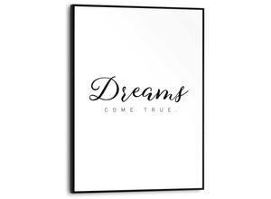 8714597587210 - Poster REINDERS Dreams come true Bilder Gr B H T 30 cm x 40 cm x 16 cm schwarz (schwarz weiß) Poster