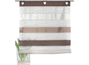 4056751110624 - Raffrollo HOME WOHNIDEEN BASENTO Gr 1 braun B45cm H135cm Scherli Obermaterial 100% Polyester Raffrollos 4056751110624 - Raffrollo HOME WOHNIDEEN BASENTO Gr 1 braun B45cm H135cm Scherli Obermaterial 100% Polyester Raffrollos
