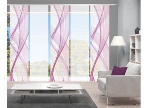 4056751516204 - Schiebegardine VISION PACOLIA Gr 1 pink B60cm H260cm Polyester Gardinen SETSCHIEBEVORHANGBAMBUSDIGITALDRUCK