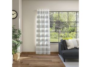 4006470491856 - Vorhang NEUTEX FOR YOU Leila Eco Gr 1 bunt (silberfarben grau) B144cm H245cm Baumwolle Polyester Gardinen