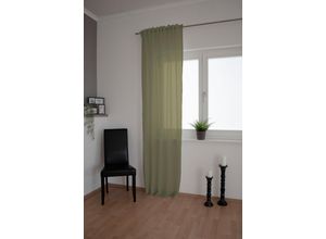 4043343673445 - Vorhang Lian Gardinen Gr 245 cm verdeckte Schlaufen 140 cm grün Verdeckte Schlaufen Vorhang Lian