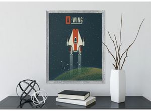 4055065191121 - Wandbild KOMAR Star Wars Geeky A-Wing bunt (farbe bild(er) bunt) Disney 1 Stk Vlies Bilder 40 x 50 cm (Breite x Höhe) - Kinderzimmer Dekoration