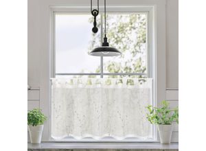 4007863684916 - Scheibengardine Donna Gardinen Gr 50 cm Schlaufen 150 cm grau (grau offwhite) Scheibengardinen halbtransparent SB-Schlaufenbistro Donna Bio BW 4007863684916 - Scheibengardine Donna Gardinen Gr 50 cm Schlaufen 150 cm grau (grau offwhite) Scheibengardinen halbtransparent SB-Schlaufenbistro Donna Bio BW