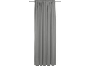 4004567478209 - Vorhang WIRTH Uni Collection light grau (dunkelgrau) Gardinen 315cm Multifunktionsband 142cm Baumwolle (Bio-Baumwolle) nach Maß B142cm H315cm