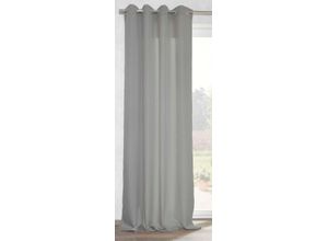 4025358033964 - Vorhang MY HOME Velonia grau (hellgrau) B140cm H245cm Polyester Gardinen stilvoll funktional und pflegeleicht