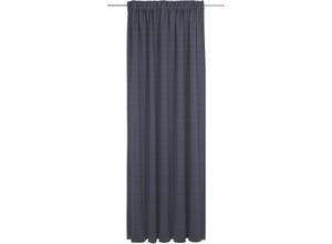 4004567461911 - Vorhang WIRTH Uni Collection blau (dunkelblau) Gardinen 225cm Multifunktionsband 142cm Baumwolle (Bio-Baumwolle) nach Maß B142cm H225cm