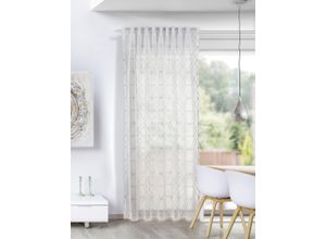 4005241855606 - Gardine Nuria Gr 1 weiß B135cm H245cm Polyester Gardinen Fertigschal