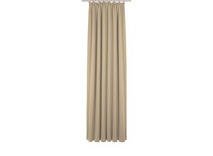 4004567466138 - Vorhang WIRTH Uni Collection light beige Gardinen 395cm Kräuselband 142cm Baumwolle (Bio-Baumwolle) nach Maß B142cm H395cm