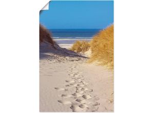 4059745286466 - Wandbild ARTLAND Weg zum Strand Bilder Gr B H 40 cm x 60 cm Poster Strand 1 St braun Kunstdrucke Bilder als Alubild Leinwandbild Wandaufkleber oder Poster in versch Größen