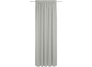 4004567477028 - Vorhang WIRTH Uni Collection light grau (hellgrau) Gardinen 215cm Multifunktionsband 142cm Baumwolle (Bio-Baumwolle) nach Maß B142cm H215cm