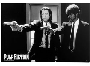 8714597312539 - Poster REINDERS Pulp Fiction Schwarz weiss schwarz (farbe bild(er) schwarz) B915cm H61cm Papier Bilder