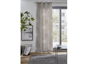 4025358015434 - Vorhang AMSTERDAM Gardinen Gr 235 cm Ösen 135 cm beige Ösen blickdicht bedruckt verschiedene Größen