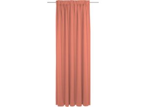 4004567472733 - Vorhang WIRTH Uni Collection light orange Gardinen 245cm Multifunktionsband 142cm Baumwolle (Bio-Baumwolle) nach Maß B142cm H245cm