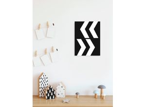 4055065030598 - Leinwandbild KOMAR Typo Arrows - Größe 30 x 40 cm schwarz (farbe bild(er) schwarz weiß) B30cm Papier Holz Bilder Keilrahmenbild mi Echtholzrahmen