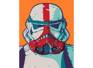 4055065190537 - Bild KOMAR Mandalorian Pop Art Stormtrooper bunt (farbe bild(er) bunt) B40cm H50cm Papier Holz Bilder Wandbild zur Dekoration im Kinderzimmer - ohne Rahmen