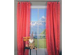 4056837065268 - Gardine HOSSNER - ART OF HOME DECO Egelsee Gardinen Gr 245 cm Schlaufen 135 cm rot Schlaufen Schlaufenschal im zeitlosen Design