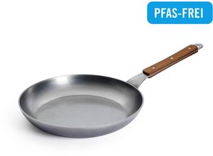 4054359040688 - Bratpfanne WOLL Carbon Steel Flachpfanne silber (silberfarben) B28cm H5cm L52cm Ø28cm Pfannen natürlicher Antihafteffekt nach dem Einbrennen