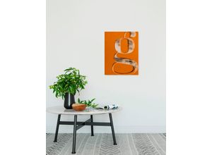 4055065030581 - Leinwandbild KOMAR Typo G wie Gustav - Größe 30 x 40 cm orange (farbe bild(er) orange goldfarben) B30cm Papier Holz Bilder Keilrahmenbild mi Echtholzrahmen
