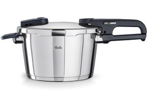 4009209408361 - Schnellkochtopf FISSLER Vitaquick Edition silber (edelstahl silber) Ø22cm Töpfe Made in Germany mit gelochtem Einsatz