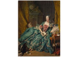 4055327092562 - Wandbild ARTLAND Bildnis der Marquise de Pompadour 1756 Bilder Gr B H 30 cm x 40 cm Leinwandbild Frau 1 St grün Bild Poster Bilder als Leinwandbild Wandaufkleber oder in versch Größen
