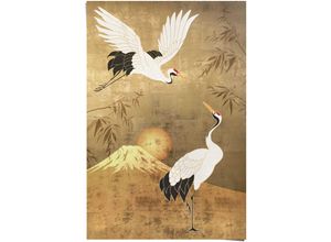 8714597615616 - Poster REINDERS Kraniche gold (farbe bild(er) goldfarben) B61cm H915cm T01cm Papier Bilder