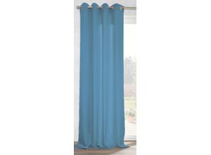 4025358033988 - Vorhang MY HOME Velonia blau (mittelblau) B140cm H245cm Polyester Gardinen stilvoll funktional und pflegeleicht