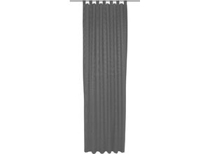 4004567479886 - Vorhang WIRTH Uni Collection light schwarz Gardinen 375cm Schlaufen 142cm Baumwolle (Bio-Baumwolle) nach Maß B142cm H375cm