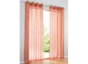 6930325645591 - Gardine HEINE HOME Gardinen Gr 245 cm Ösen 140 cm orange (terracotta) Halbtransparente Gardinen 6930325645591 - Gardine HEINE HOME Gardinen Gr 245 cm Ösen 140 cm orange (terracotta) Halbtransparente Gardinen
