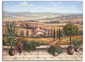 4055327150200 - Wandbild ARTLAND Terrasse Bilder Gr B H 80 cm x 60 cm Leinwandbild Europa 1 St braun Bild Poster Bilder als Alubild Leinwandbild Wandaufkleber oder in versch Größen