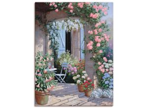 4055327478885 - Wandbild ARTLAND Blumenangebot Bilder Gr B H 30 cm x 40 cm Leinwandbild Garten Hochformat 1 St beige (naturfarben) Bild Poster Bilder als Leinwandbild Wandaufkleber oder in versch Größen