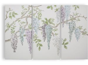5011583488951 - Mehrteilige Bilder LAURA ASHLEY Wisteria Garden bunt (farbe bild(er) mehrfarbig) Leinwandbild 1 Stk MDF Bilder Leinwandbilder Set (3er) 90x60cm