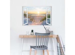 8714597648317 - Poster REINDERS Sonnenuntergang beige (farbe bild(er) beige) B915cm H61cm T01cm Holzwerkstoff Bilder