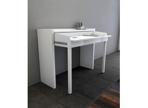 4744448011681 - Konsolentisch Jens weiß B110cm H87cm T36cm Tische mit Schreibtisch Funktion im extravaganten Design FSC-zertifiziert
