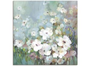 4062144700662 - Wandbild ARTLAND Feldblumengarten Bilder Gr B H 70 cm x 70 cm Leinwandbild Blumenwiese quadratisch 1 St grün Kunstdrucke als Alubild Leinwandbild Wandaufkleber oder Poster in versch Größen
