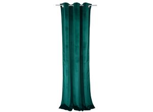 4260478142084 - Vorhang TOM TAILOR HOME FRENCH VELVET Gr 1 grün (tannengrün) B135cm H245cm Wirkware Polyester Gardinen