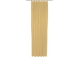 4004567472214 - Vorhang WIRTH Uni Collection light gelb (quitte) Gardinen 265cm Schlaufen 142cm Baumwolle (Bio-Baumwolle) nach Maß B142cm H265cm