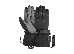 4060485535707 - Skihandschuhe REUSCH Advanced Heat R-TEX XT Damen Gr 75 schwarz 75% Polyester 15% Ziegenleder 10% Rindsleder mehrfarbig Sportlich Handschuhe höchste Wärmestufe wasserdicht atmungsaktiv