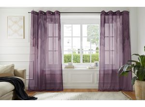 4068222672104 - Gardine Greet Gr 2 rot (bordeaux) B140cm H175cm Polyester Polyester GUIDO MARIA KRETSCHMER HOME & LIVING Gardinen Voile halbtransparent