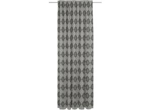 4004567310271 - Vorhang ADAM Romantic Puligny Gr 1 schwarz (schwarz beige) B142cm H145cm Jacquard Baumwolle Gardinen Vorhang Romantic Puligny aus 100% Bio-Baumwolle Multiband (1 St)