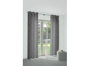 4004567511739 - Vorhang WIRTH Niederau Gr 1 grau B132cm H145cm Jacquard Polyacryl Polyester Gardinen