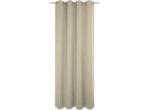 4004567248895 - Vorhang WIRTH Newbury Gr 1 grau (taupe) Gardinen 145cm Ösen 130cm Baumwolle Polyester B130cm H145cm