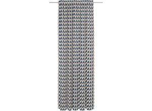 4004567313357 - Vorhang ADAM Circles Gr 1 bunt (hellblau orange dunkelblau) B142cm H145cm Jacquard Baumwolle Gardinen Vorhang Circles aus 100% Bio-Baumwolle Multiband (1 St)