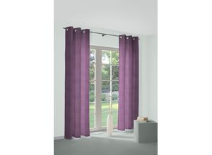 4004567511111 - Vorhang WIRTH Niederau Gr 1 lila Gardinen 145cm Ösen 132cm Polyacryl Polyester B132cm H145cm
