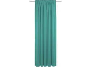 4004567314316 - Vorhang ADAM Uni Collection Gr 1 blau (petrol) B142cm H145cm Jacquard Baumwolle Gardinen Vorhang Uni Collection aus 100% Bio-Baumwolle Multiband (1 St)